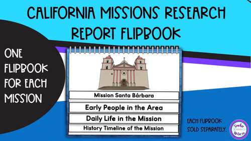 California Mission Report Flipbook Santa Barbara by TeacherWriter