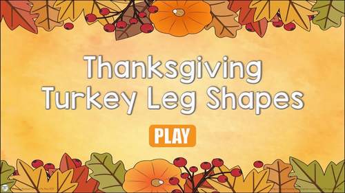 Thanksgiving 2D Turkey Leg Shapes for PowerPoint™ Google™ & Boom Learning™
