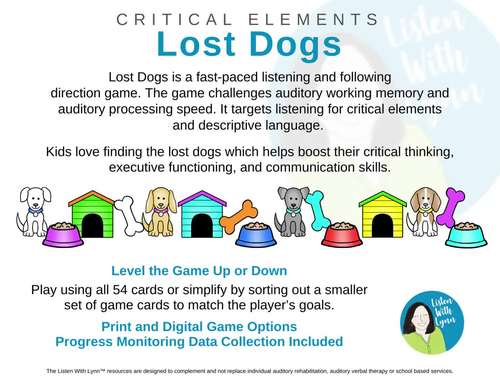 LOST DOGS Listening for Critical Elements Directions Descriptions DHH