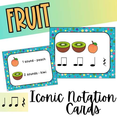 Fruit Iconic Notation Pre Rhythm Music Cards + Kaboom Quarter Rest ...