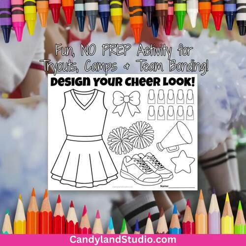 Design Your Own Cheer Look! Printable Activity Sheet for Rec Teams & Camps