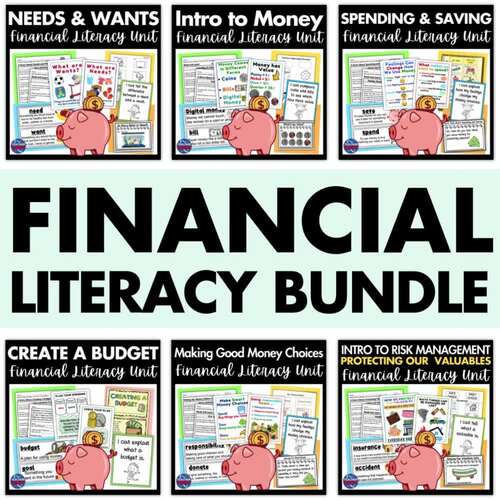 Financial Literacy Bundle Early Childhood Elementary Money Wants Needs ...
