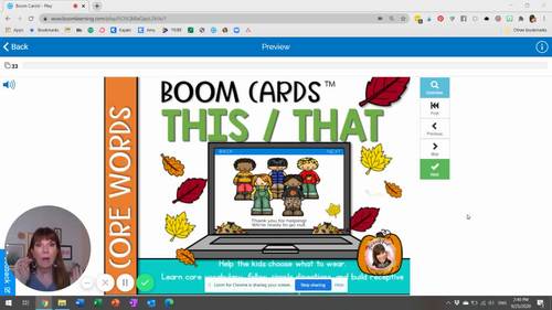 Boom Cards™ No Prep AAC Core Vocabulary Word Fall Activities, Emerging ...