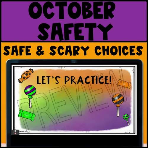 October Safety Safe Choice or Scary Choice Lesson Red Ribbon Week