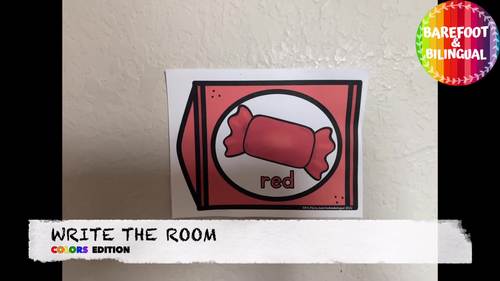Colors Write the Room - English - Color the Room PreK | K | 1st | TPT