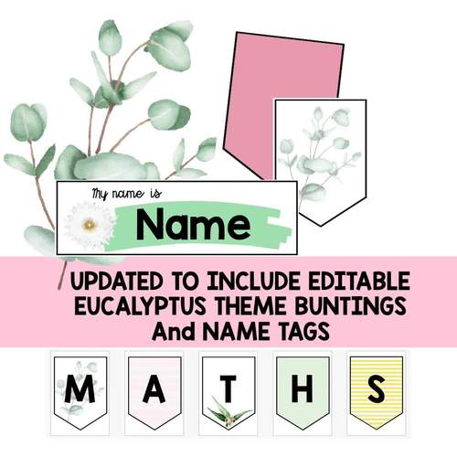 Eucalyptus Gum Leaf Classroom Display and Decor Bundle by Teachie Tings