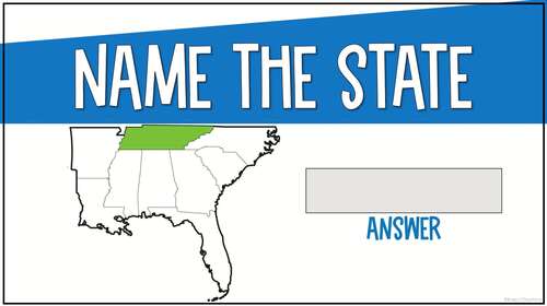 US States and Capitals Game - Southeast Region PowerPoint and Google Slides