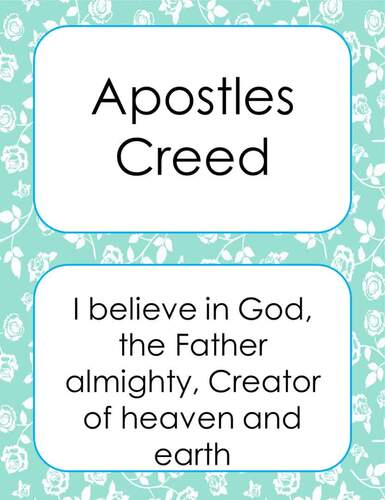 Christian Beliefs: Apostles' Creed Flashcards by Miss Susannah Smiles