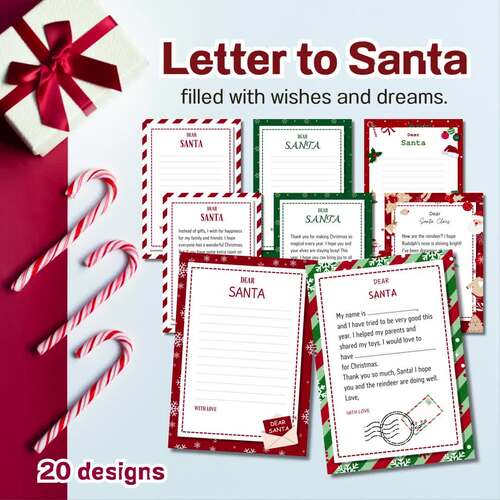 Letter to Santa Christmas Writing Templates, Fun ELA Creative Writing ...