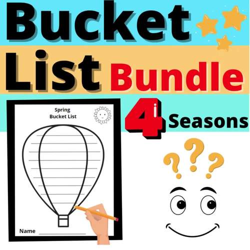 Bucket List Activity Resource Bundle Writing Prompt Four Seasons