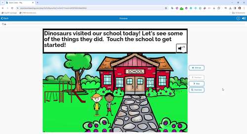 What Are the Dinosaurs Doing in School? Interactive Language Activity