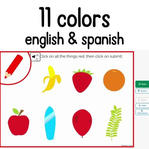 Color Identification Boom Cards Color Recognition Sped Colors Spanish PreK