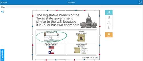 Texas Government Review Game on Boom Learning by Social Studies Success