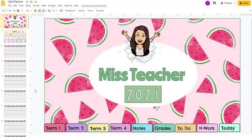 2021 Online Teacher Planner by Miss5thClassroom | TpT