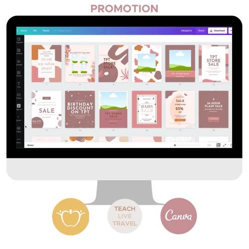 Education Social Media Posts | Promote | Teach Live Travel | TPT