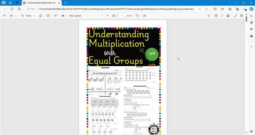 Understanding Multiplication Using Equal Groups - 3rd grade by Fun With ...