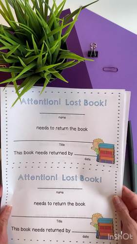 Lost Book Form by BXC Creations | TPT