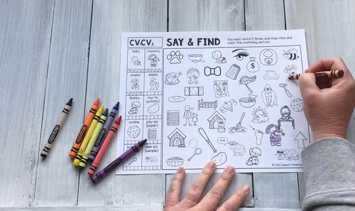 Apraxia of Speech Sound Combinations Say and Find Activity for Speech ...