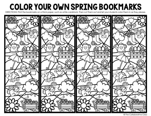 Color Your Own Bookmarks | Seasonal Holiday & Everyday Bookmarks