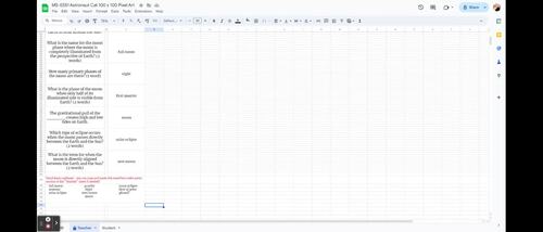 Google Sheets Pixel Art - Science: Earth-Sun-Moon System, NO PREP!