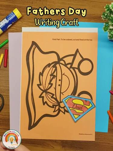 Fathers Day Craft | Fathers Day Writing Activity | Super Hero Dad ...