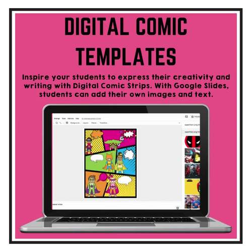 Comic Strip Templates - Editable Google Slides - Graphic Novel Activities