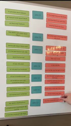 John 1:1-7 Latin and English Match for Classical Conversations Cycle 3 ...