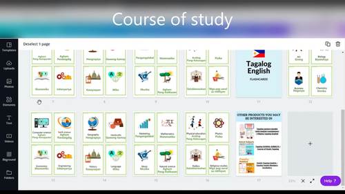 Tagalog flashcards school subjects by Language Forum | TpT