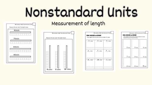 Nonstandard Units for Measurement of the length worksheet by Banyan Tree