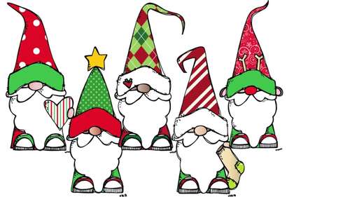 Christmas Gnomes clip art digi stamp MINI by Melonheadz Clipart | TPT