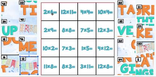 Digital Math Facts Puzzle (Multiplication 1 - 12 review) for Distance ...