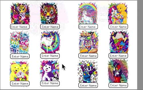 90s Nostalgia Theme Lisa Frank Inspired Door Decor and Labels | Editable