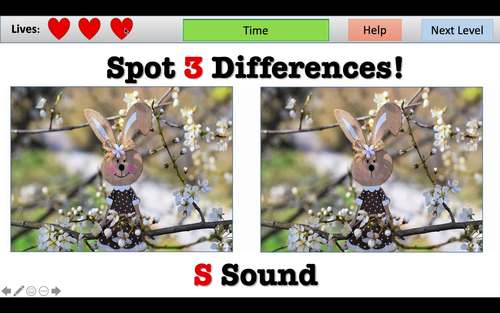Spring Spot the Difference Articulation Digital No Prep Game S Visual ...