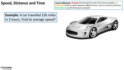 Speed, Distance and Time Lesson by Outstanding Resources | TPT