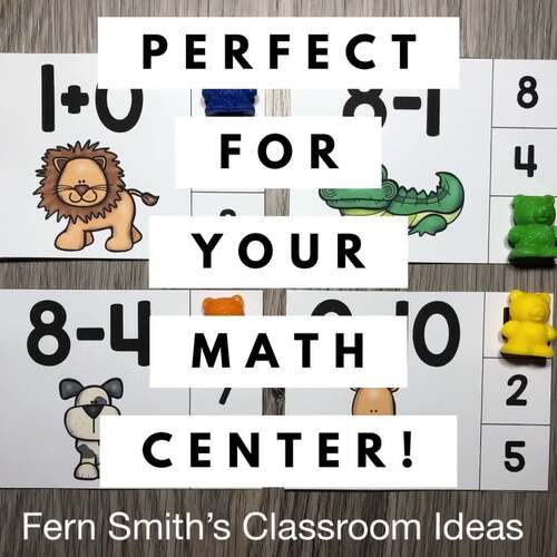 Addition and Subtraction Clip Cards Bundle by Fern Smith's Classroom Ideas