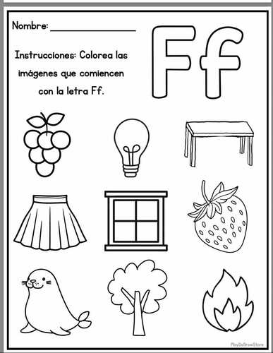 Letter F Worksheets | Spanish Version - Bilingual Ed. | PreK ...