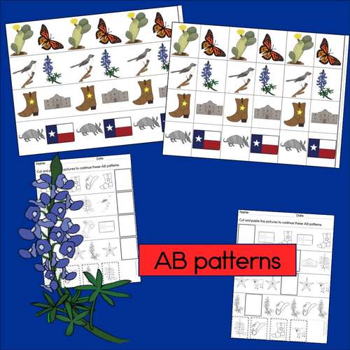 Texas State Symbols Patterns Math Center & Texas Symbols Patterning ...