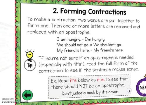 Christmas Grammar Apostrophes Boom Cards | Digital Task Cards | TpT