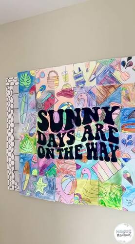 End of Year Activities | Collaborative Art Poster | Giant Summer School ...