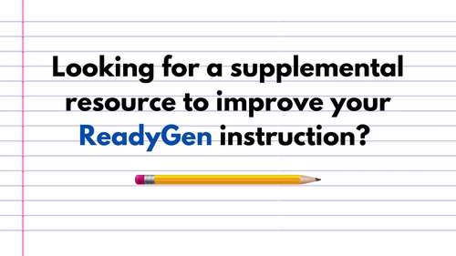 ReadyGen Kindergarten Vocabulary Set Unit 4B: Editable Slides, Videos ...