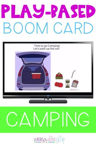 Camping BOOM Card for Speech Therapy by Anna Dee SLP | TPT