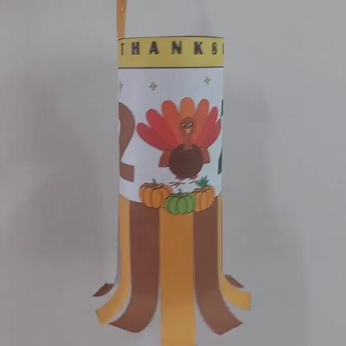 Thanksgiving Day Craft Windsock/ Activities coloring Happy Thanksgiving ...