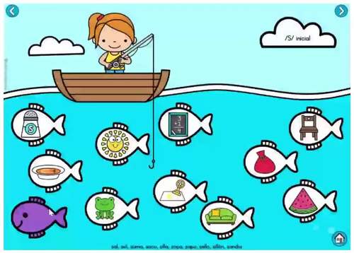BOOM CARDS Vamos de Pesca. Ejercicios de Articulación y Lenguaje.
