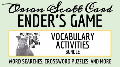 Ender's Game by Orson Scott Card Vocabulary Games Bundle (Google)