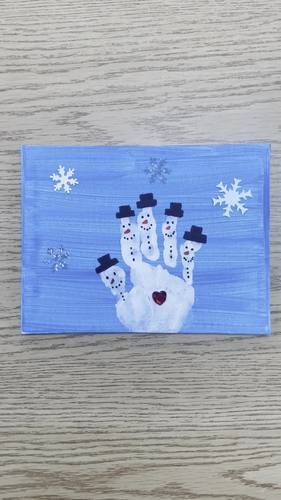 Snowmen Handprint Holiday Parent Gift Tag by LifeinABAPrek | TPT