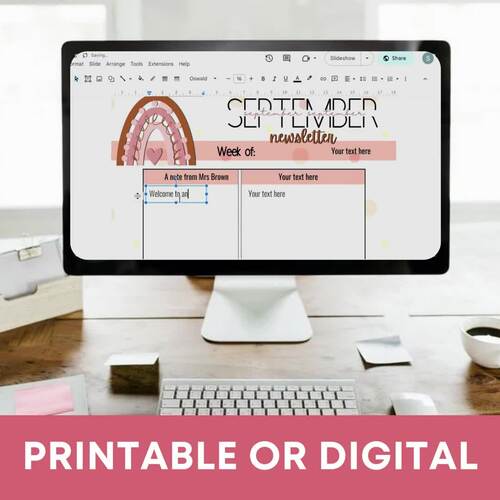 Classroom Monthly Weekly Classroom Newsletter Editable Template | TPT