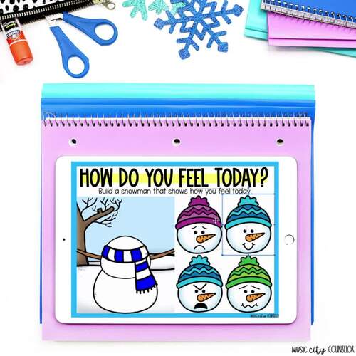 Snowman Feelings & Coping Skills Winter Lesson, SEL & Counseling
