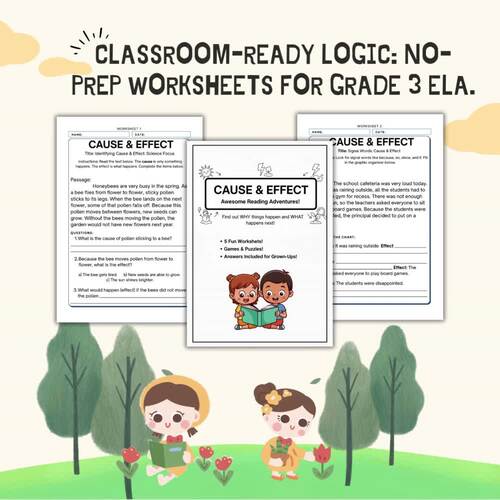 Grade 3 Cause and Effect Worksheets | Reading Comprehension & Graphic ...