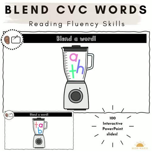 Kindergarten CVC Phonics Phoneme Segmentation Skills - Interactive ...