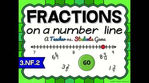 Mixed Numbers on a Number Line Game | No Prep Digital Resources ...